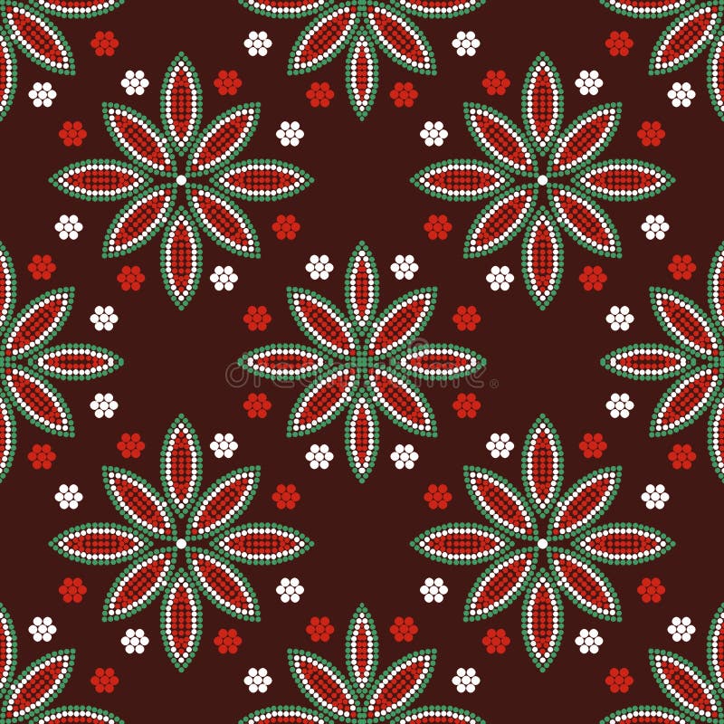 Indian Ethnic Fabric Pattern: Ikat Style with Floral Green Tone for ...