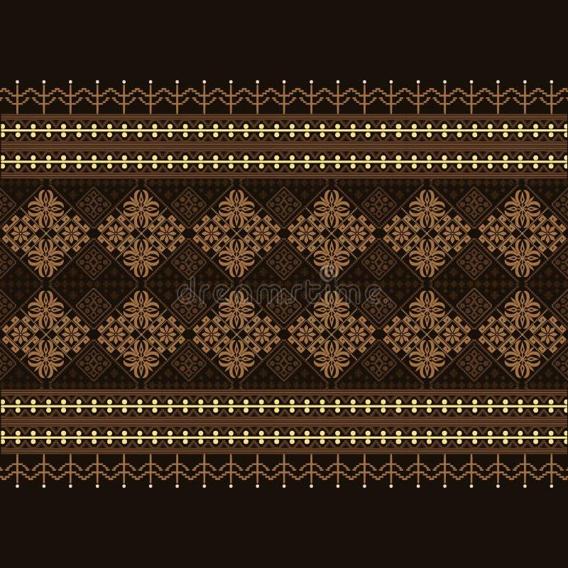 Soft Arabian Tribal Geometric Fabric Pattern with Floral Accents Stock ...