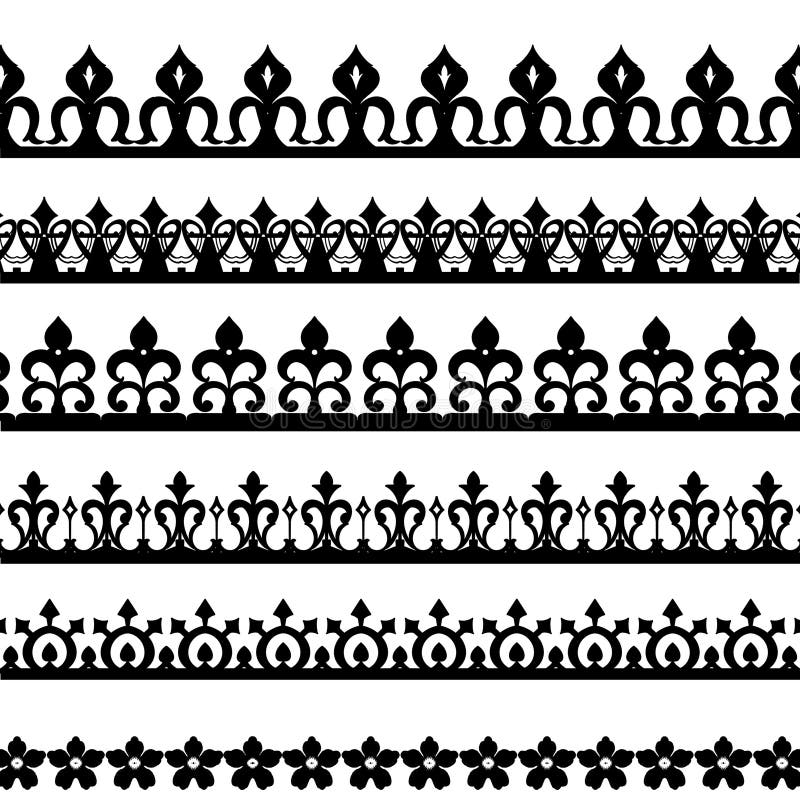 Arabian Tribal Fabric Pattern – Black & White Ancient Art Style Stock ...