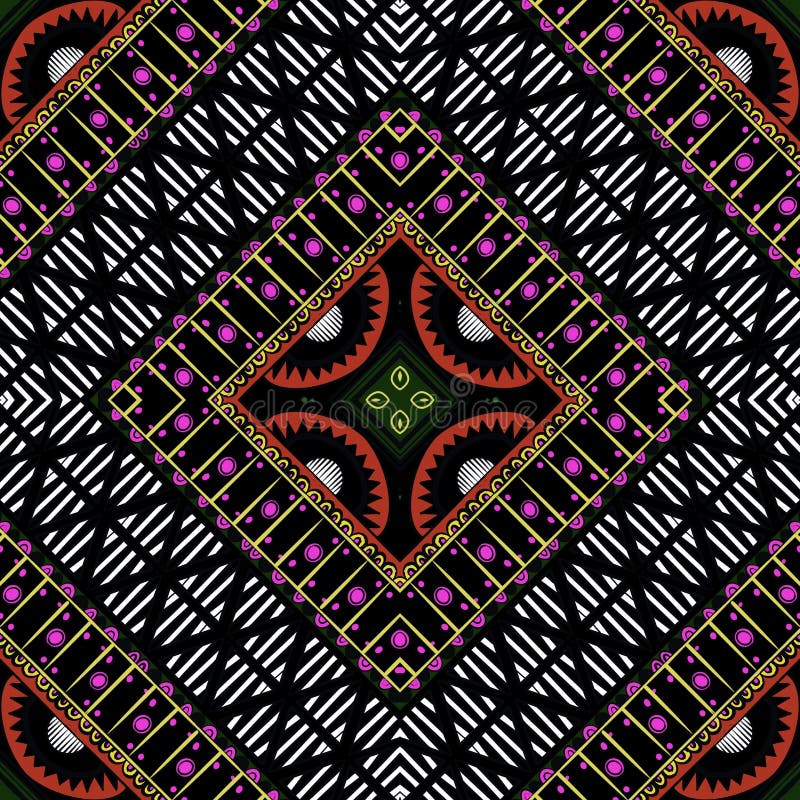 African Ethnic Jungle with Our Captivating Fabric Pattern Stock ...