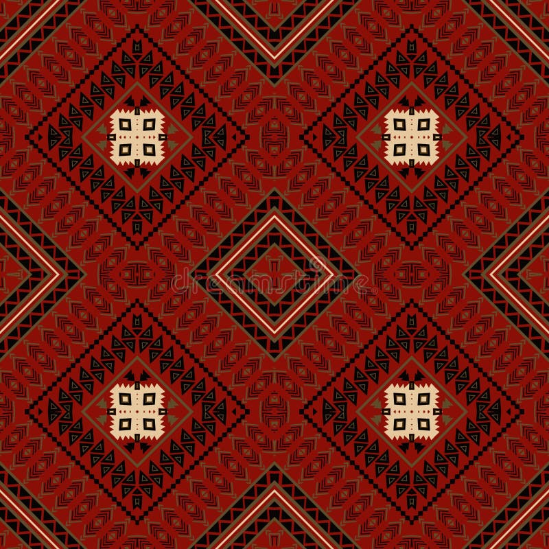 African Tribal Fabric Patterns: Geometric Designs in Red Tones Inspired ...