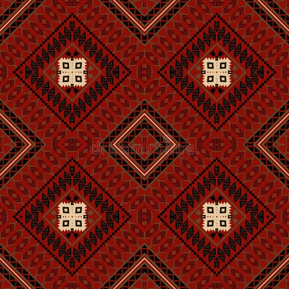 African Tribal Fabric Patterns: Geometric Designs in Red Tones Inspired ...