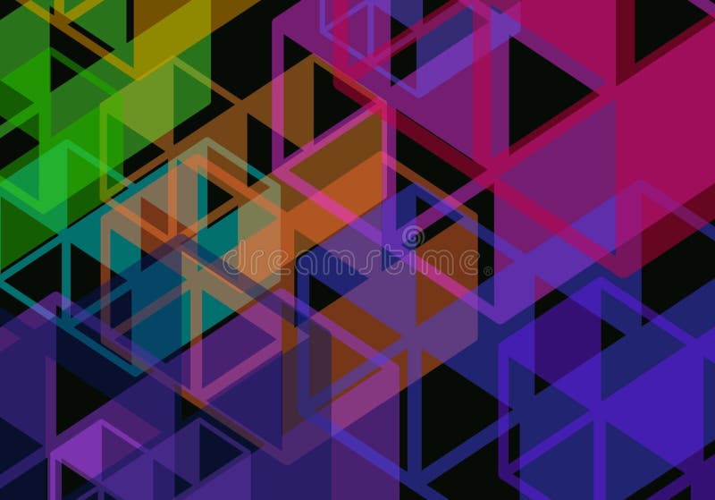 Abstract Non-ai Geometric Colour Gradient Pattern Illustration ...