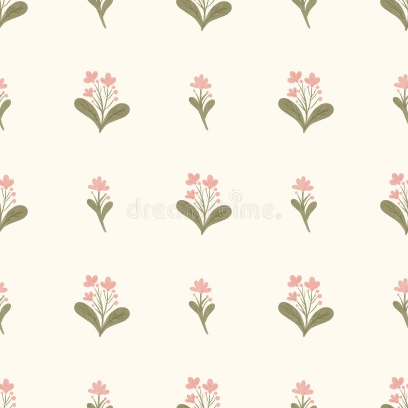 Seamless Watercolour and Unique Floral Pattern Background Stock ...