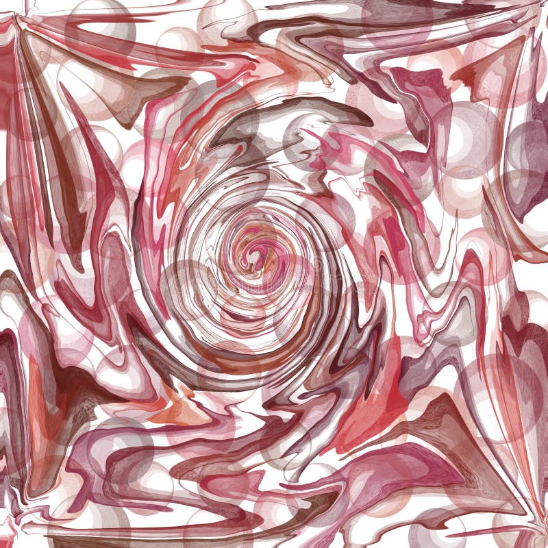 Vortex-Inspired Abstract Art in Red and Pink Tones Stock Illustration ...