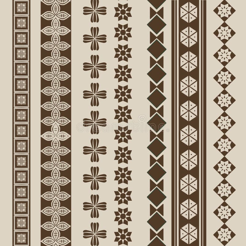 Egyptian-Style Tribal African Fabric Pattern in Brown Tones Stock ...