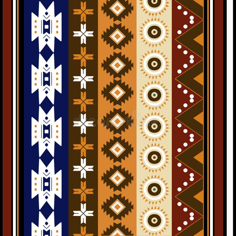 Tribal Arabian Fabric Pattern: Geometric Style in Red and Orange Tones ...