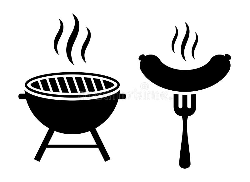 Grill Vector Icon Sign Symbol Stock Vector - Illustration of burger ...