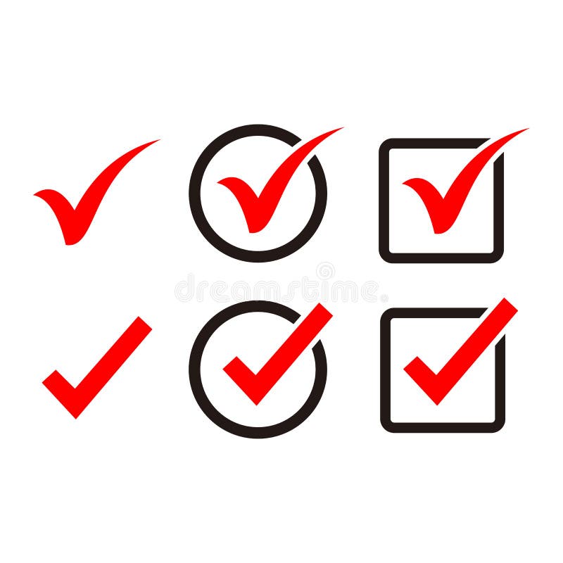 Check Mark Icon Vector Design Symbol Illustrations Stock Vector ...