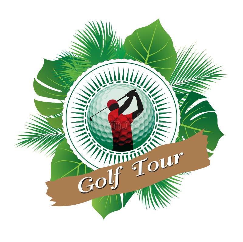Golf tour, logo golf, stock vector. Illustration of banner - 251991580