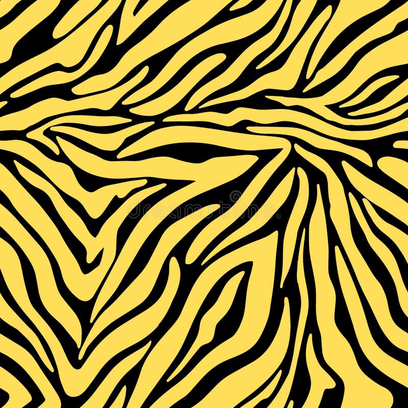 Black and Yellow Zebra Pattern Stock Illustration - Illustration of ...