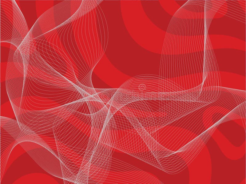 Beautiful Red Abstract Background with White Pattern Stock Illustration ...