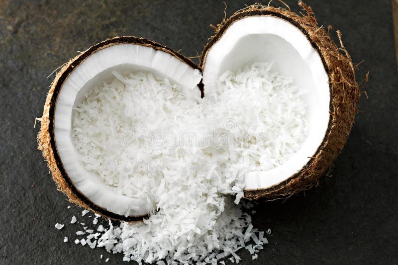 Stunning Close-Up of Coconut in Open Shell, Revealing Its Natural ...