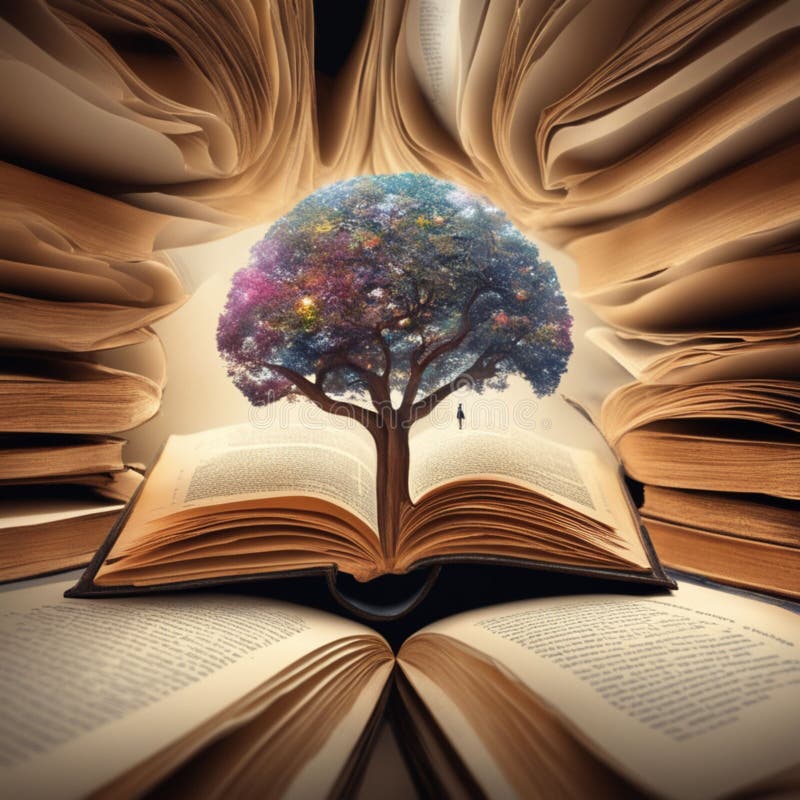 Beautiful,amazing World in a Book Ai Generated Image Stock Image ...