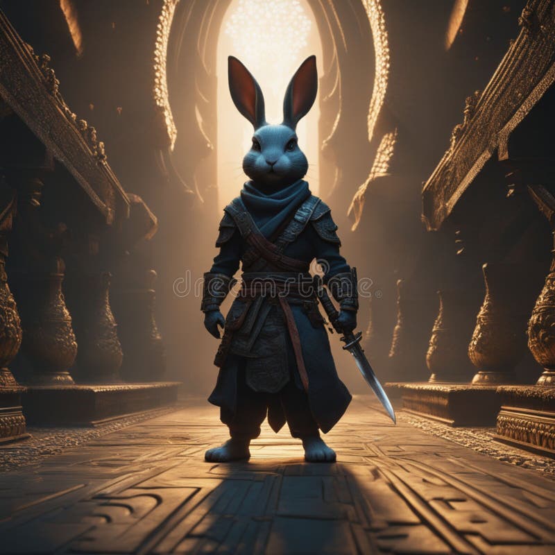 Ninja Rabbit Ai Generated Image Stock Illustration - Illustration of ...