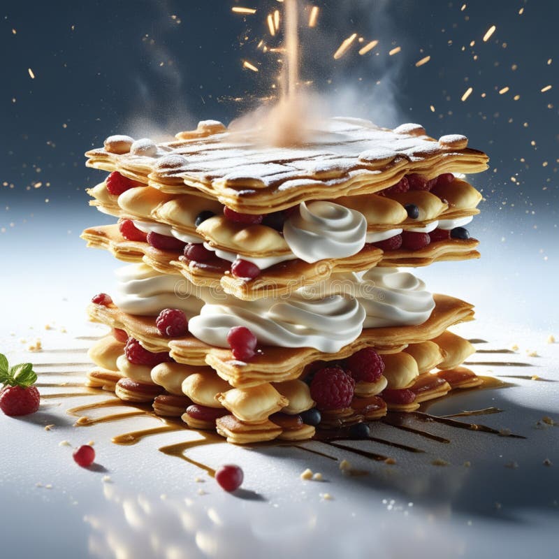 Mille Feuille, Also Known As Napoleon or Vanilla Slice, is a Classic ...