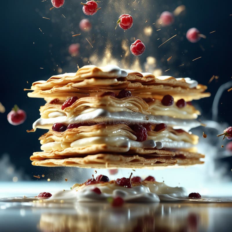 Mille Feuille, Also Known As Napoleon or Vanilla Slice, is a Classic ...