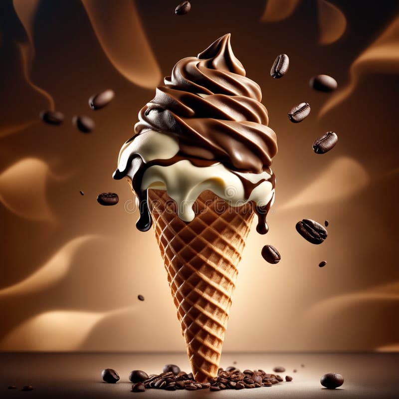 Delicious Coffee Gelato Cone is a Delightful Treat for Any Coffee Lover ...