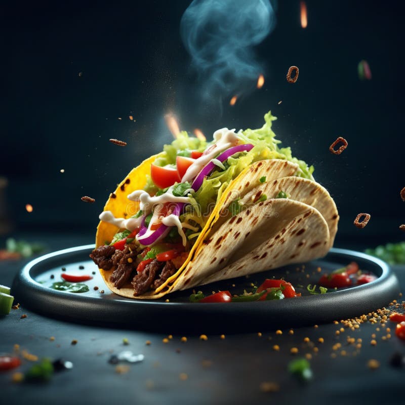 Delicious Taco is a Perfect Balance of Flavors and Textures, Floating ...