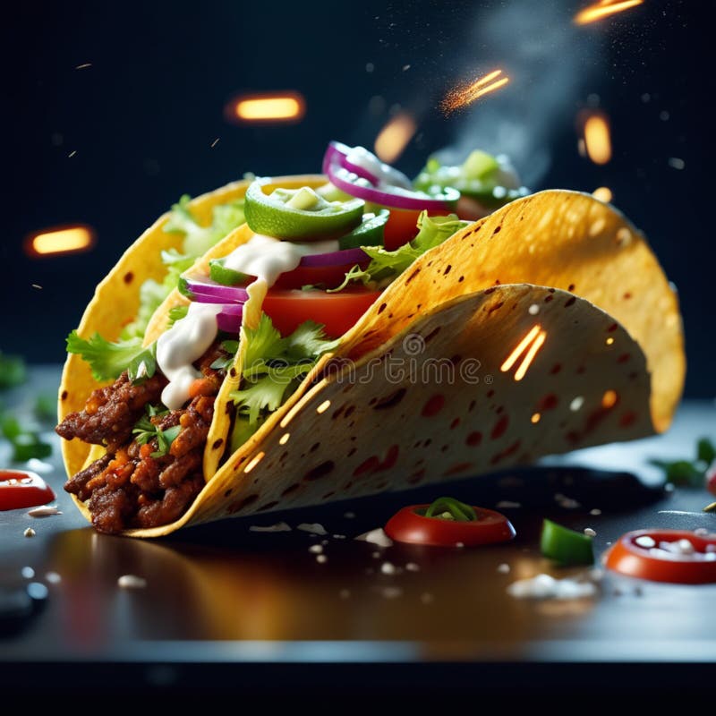 Delicious Taco is a Perfect Balance of Flavors and Textures, Floating ...