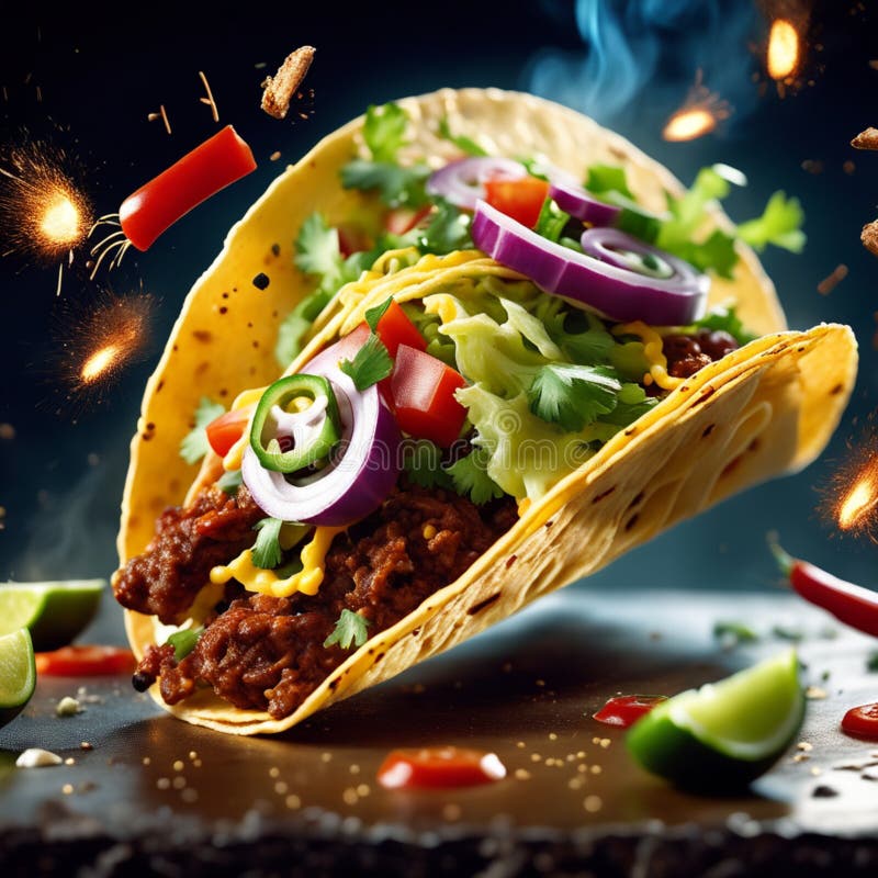 Delicious Taco is a Perfect Balance of Flavors and Textures, Floating ...
