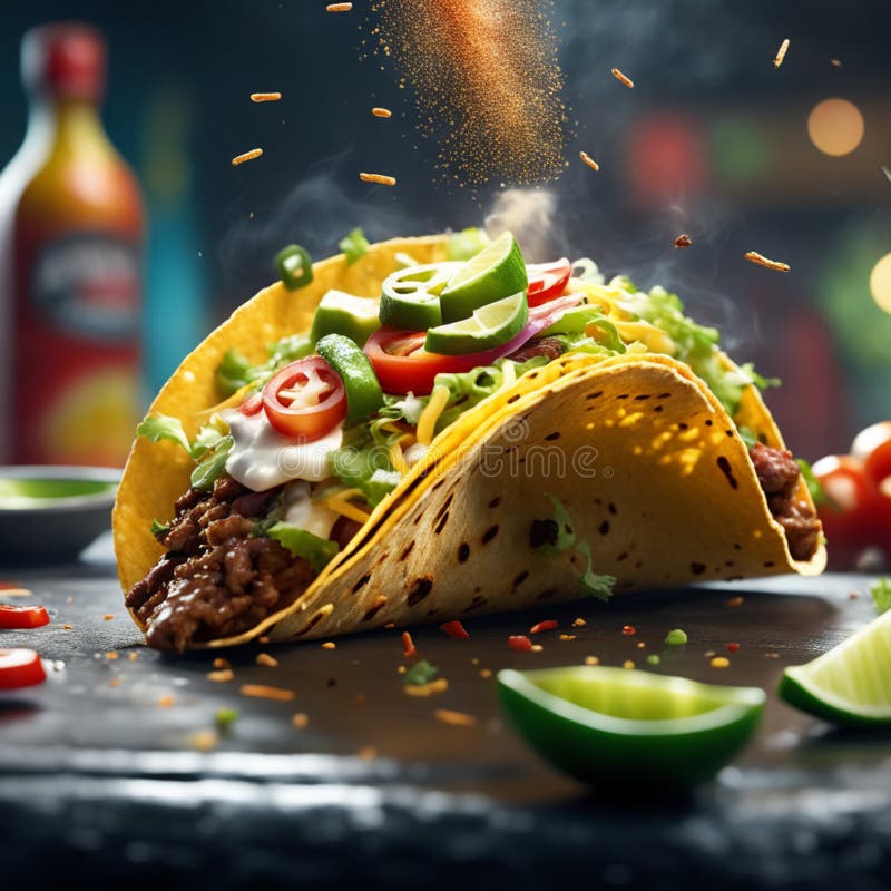 Delicious Taco is a Perfect Balance of Flavors and Textures, Floating ...