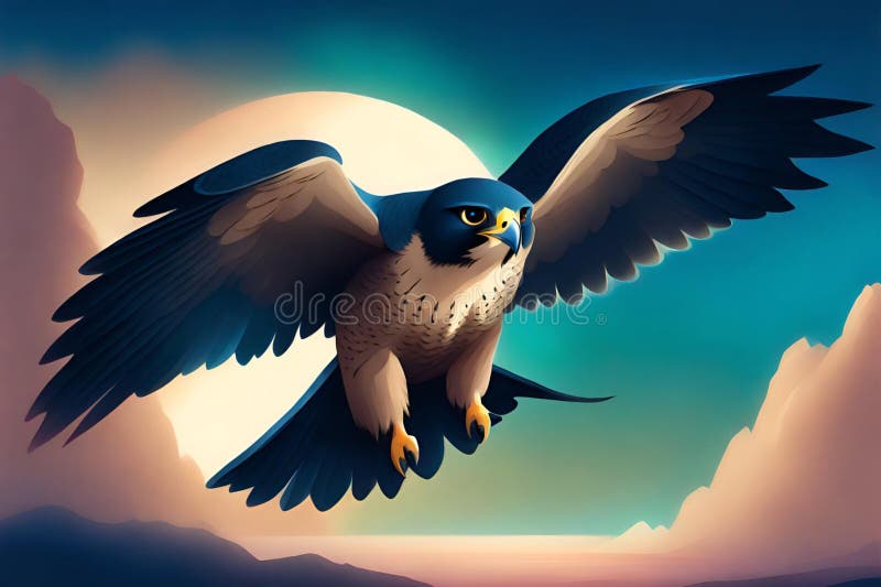 Flying Falcon Cartoon