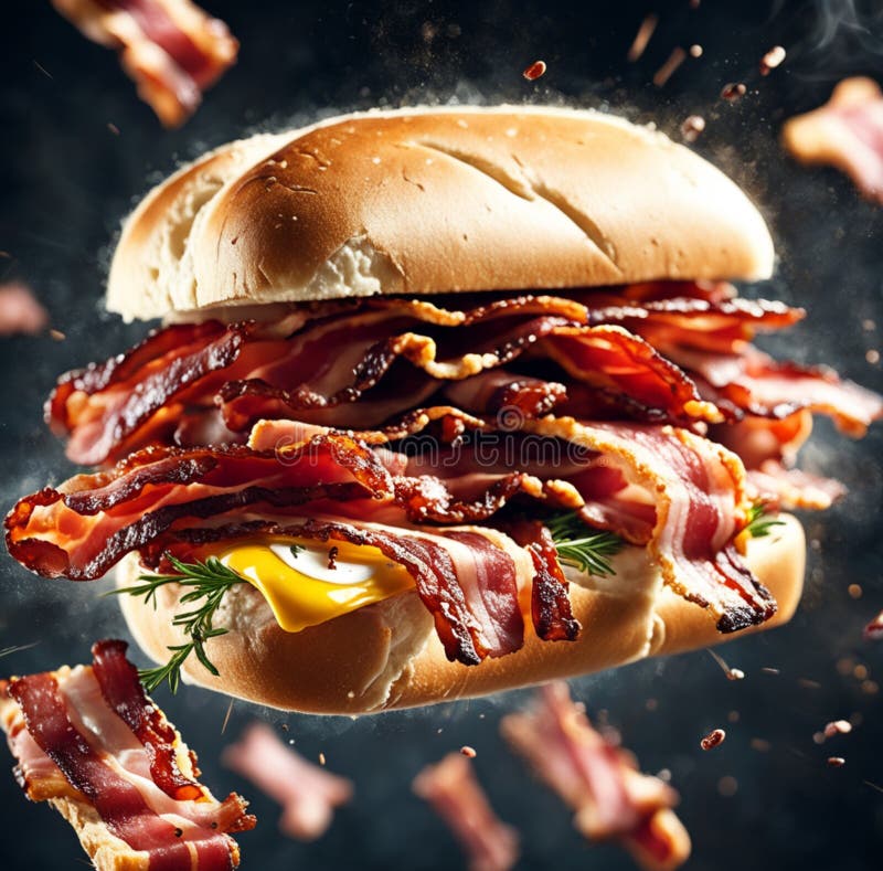 The Aroma of Sizzling Bacon Wafts through the Air, Enticing the Senses ...