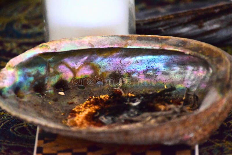 Cleansing the Sacred Abalone Stock Photo - Image of spiritual, organ ...