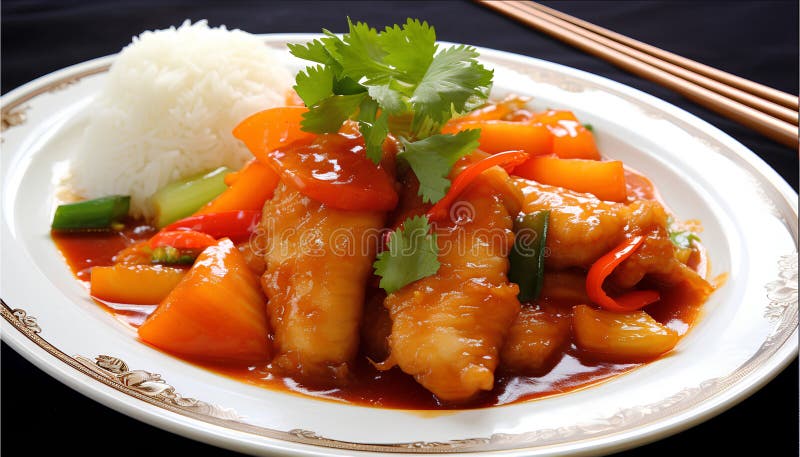 Delicious Chinese Fish in Sweet and Sour Sauce, a Cantonese Dish, Food ...