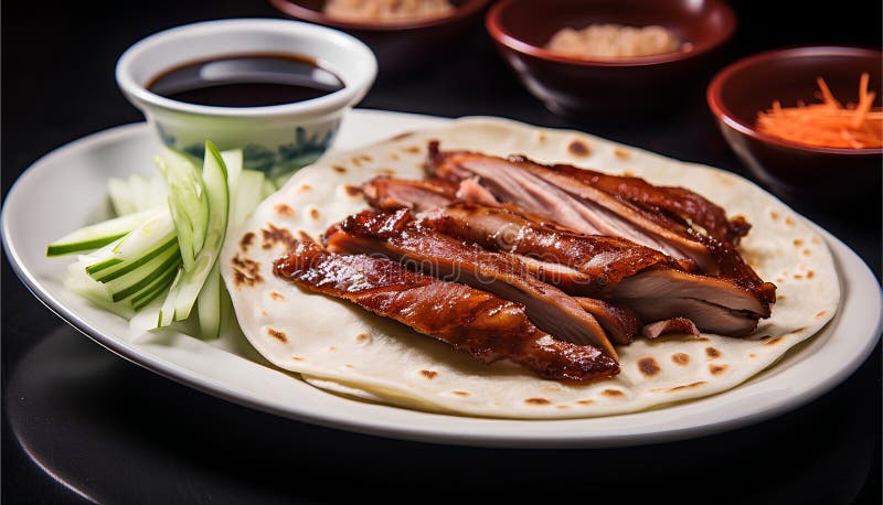 Delicious Chinese Peking Duck, Classic Roasted Duck Dish from Beijing ...