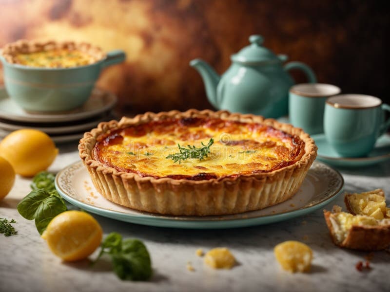 Delicious Quiche Lorraine, French Rich and Buttery Pastry is Filled ...