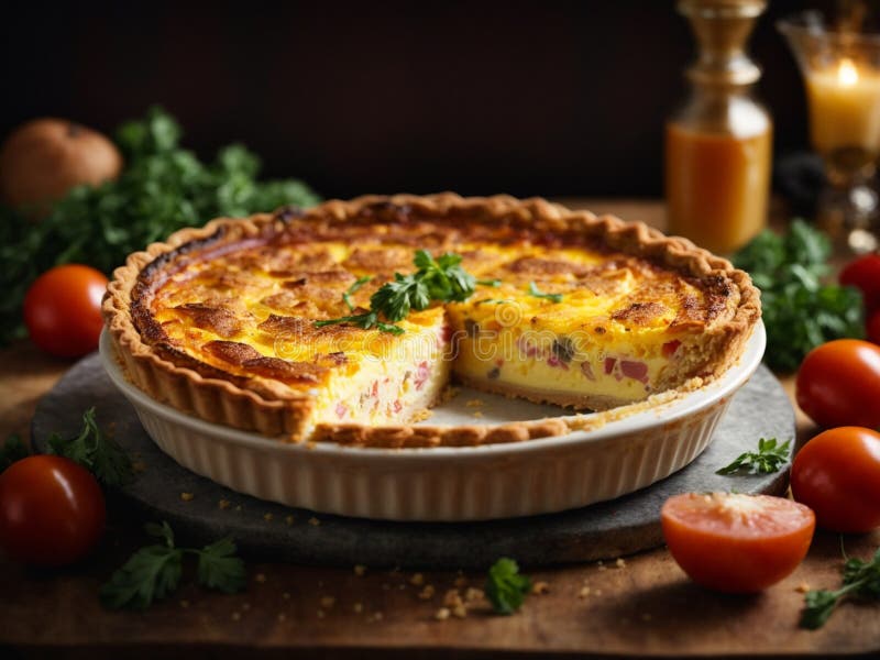 Delicious Quiche Lorraine, French Rich and Buttery Pastry is Filled ...