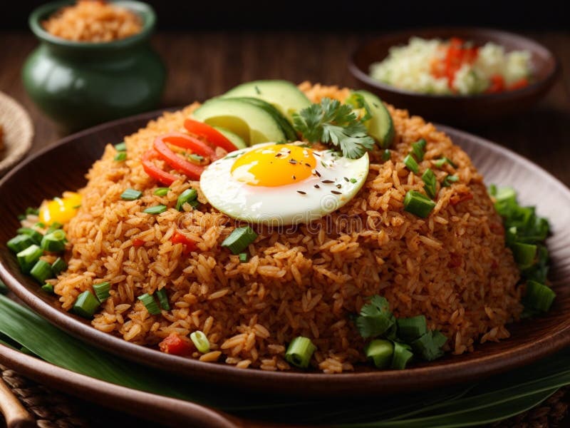Delicious Indonesian Nasi Goreng Fried Rice with Golden-hued Rice ...