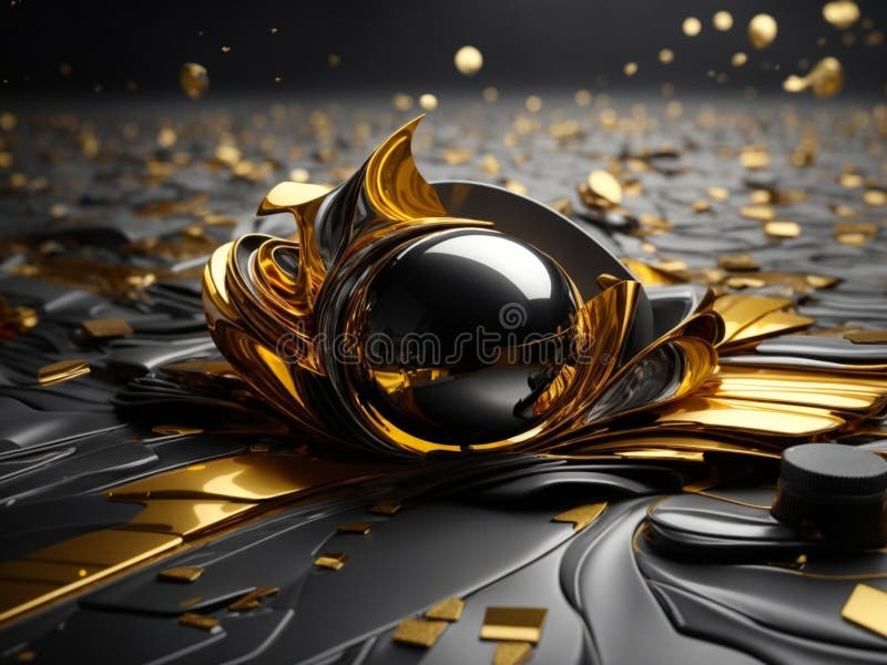 3D Abstract Colorful Back Gray, and Gold Gaming Wallpaper with Sharp ...