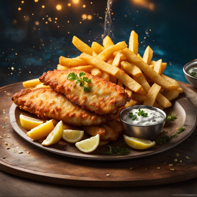 Delicious English Fish and Chips, Classic Dish Enjoyed for Centuries ...