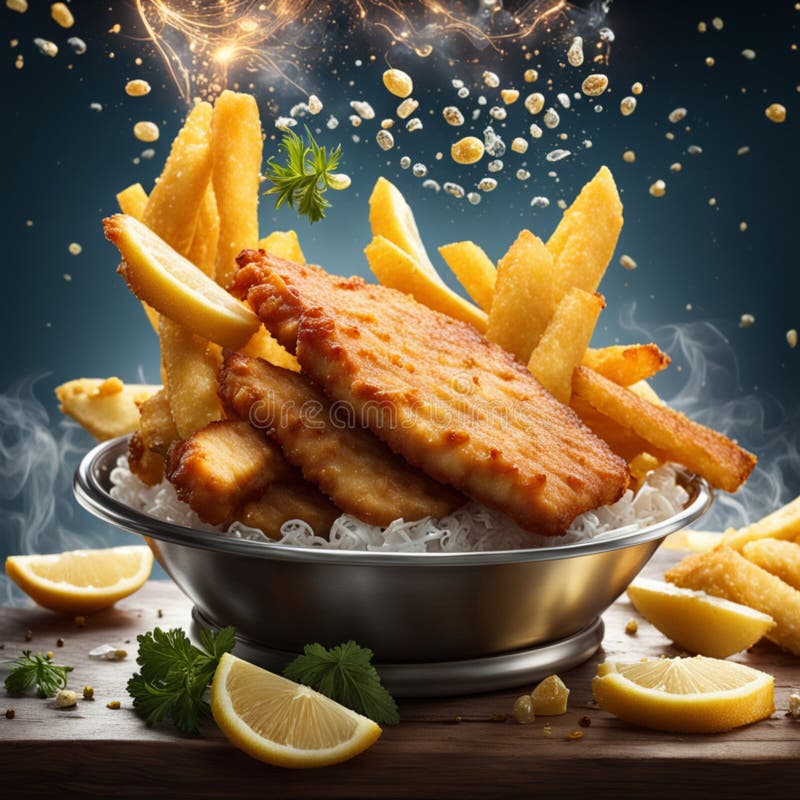 Delicious English Fish and Chips, Classic Dish Enjoyed for Centuries ...