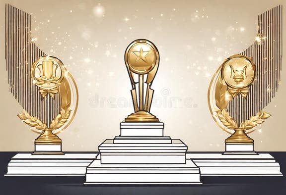 Vector Illustration for Laureates and Winners. a Pedestal or Platform ...