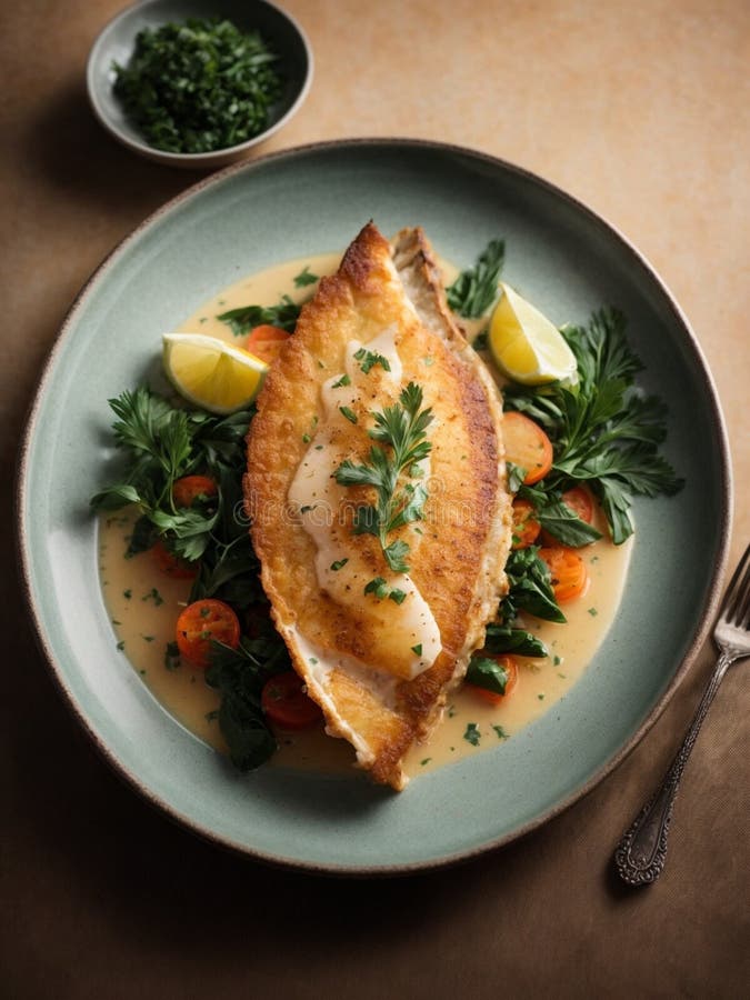 Classic French Sole Meuniere, Sol Filets are Cooked and Served in a ...