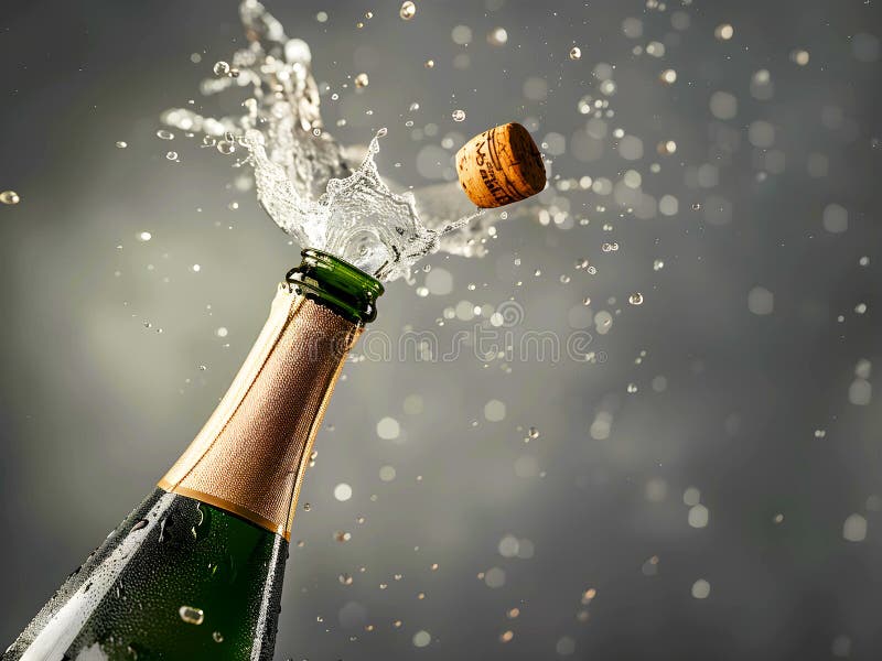 Champagne Explosion with Flying Cork Closure, Opening Champagne Bottle ...