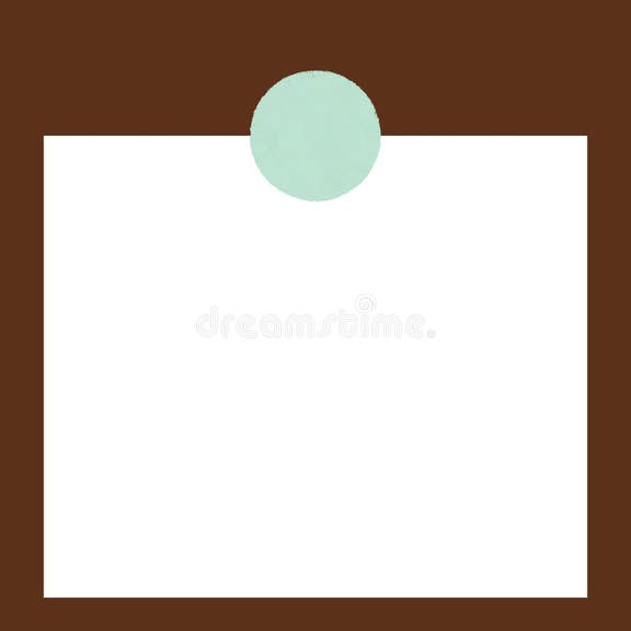 Brown note paper with pin stock photo. Image of design - 309500678