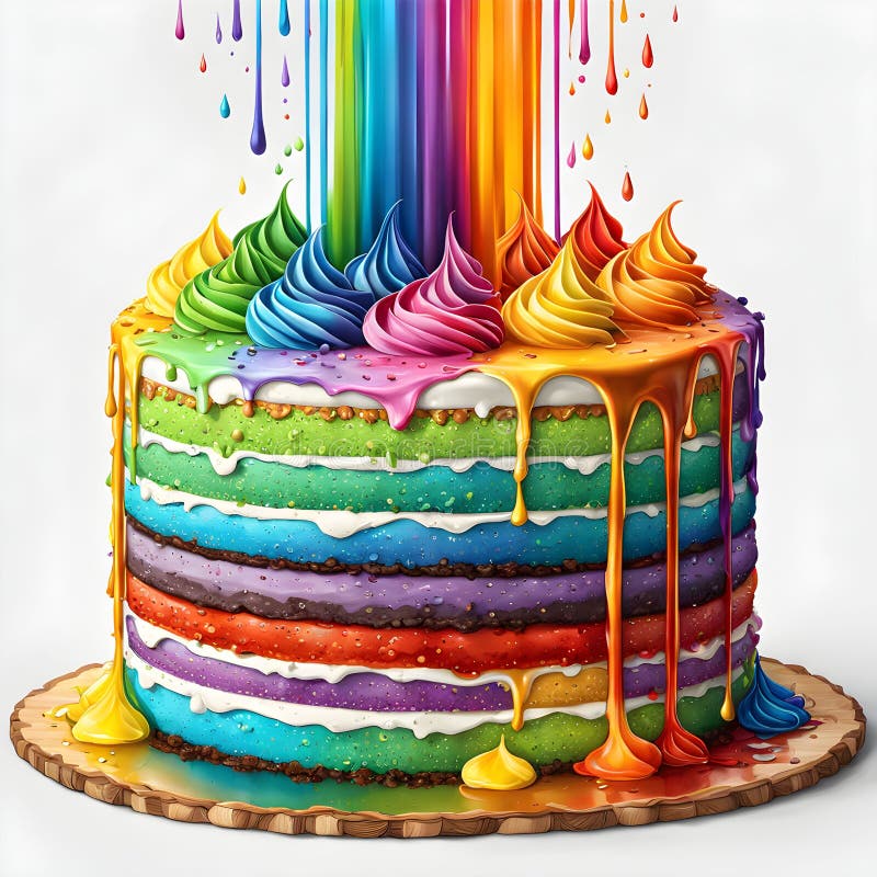 Cake Layers Rainbow Stock Illustrations – 265 Cake Layers Rainbow Stock ...