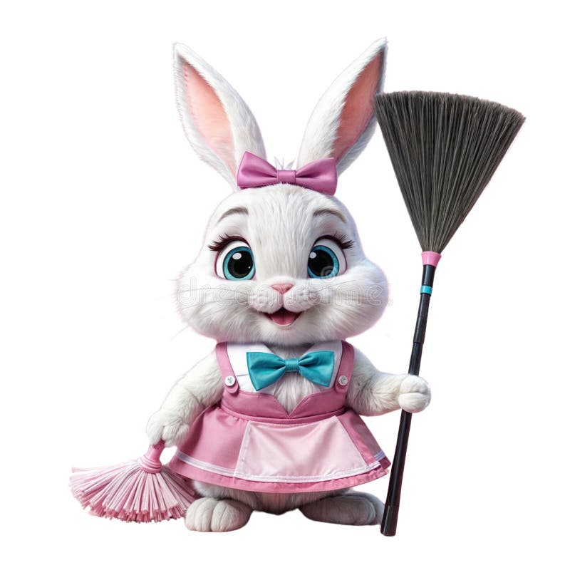 Cartoon Cleaning Rabbit Stock Illustrations – 341 Cartoon Cleaning ...