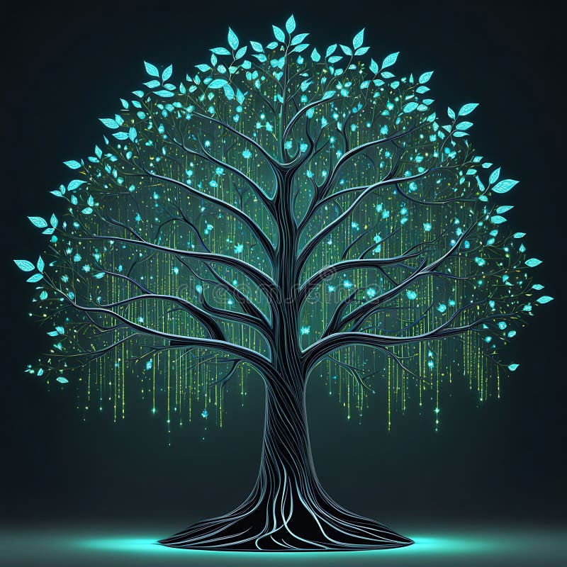 Dark colored tree w stock illustration. Illustration of plant - 312193244