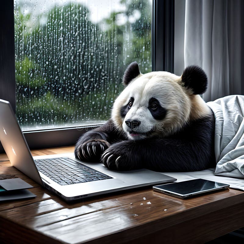 Panda Laptop Stock Illustrations – 224 Panda Laptop Stock Illustrations ...