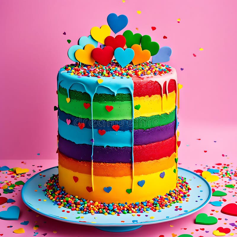 Cake Layers Rainbow Stock Illustrations – 265 Cake Layers Rainbow Stock ...