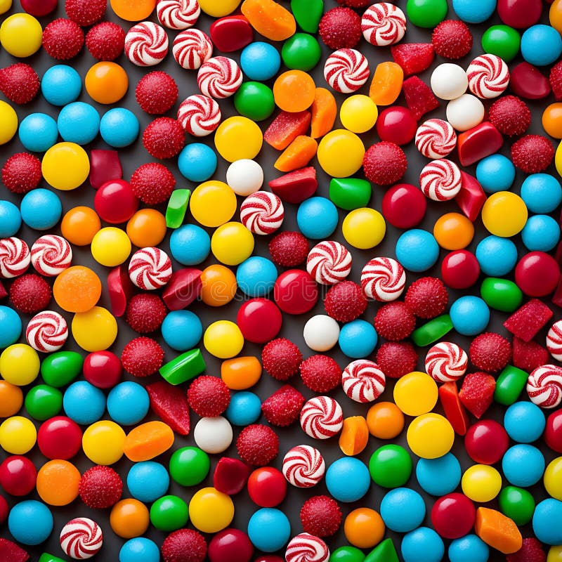 Multi-colored Small Round Candy Stock Illustration - Illustration of ...