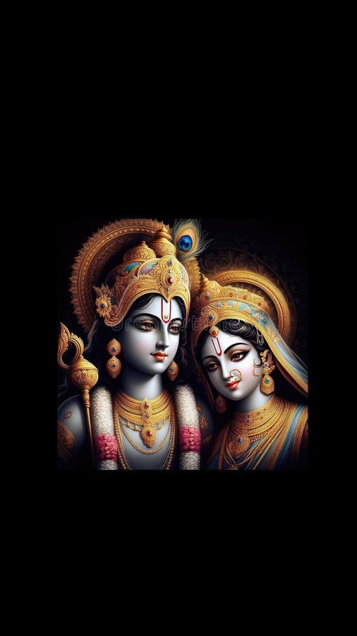 Radha Krishna Spritual Love Stock Illustration - Illustration of radhe ...