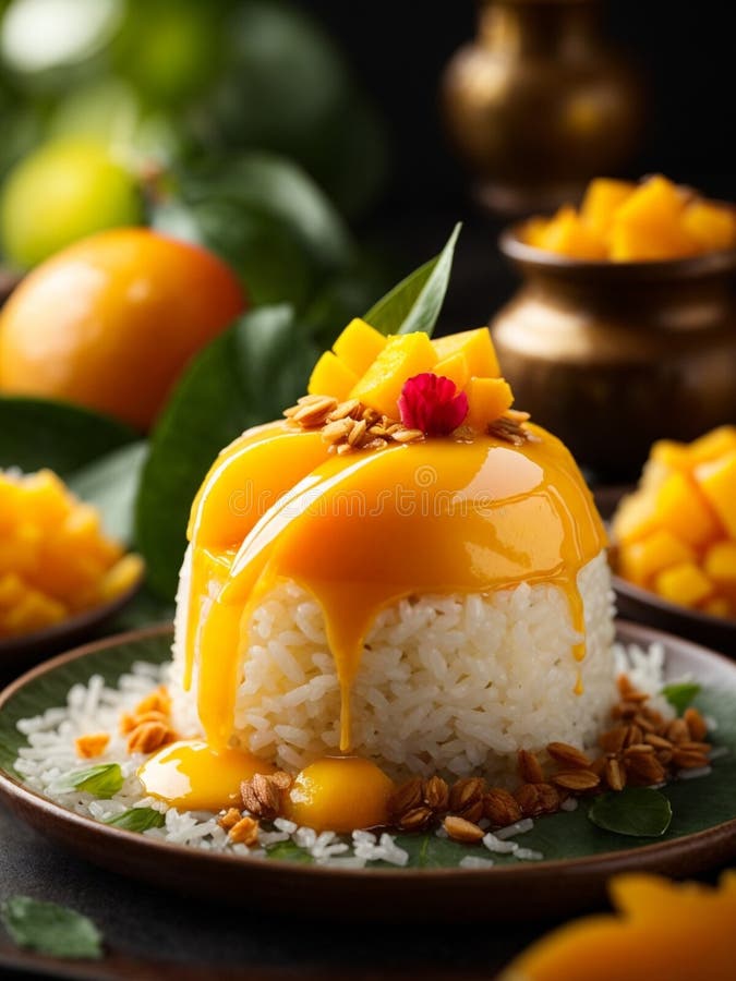 Michelin Starred Thai Mango Sticky Rice Dessert, Cinematic Food ...