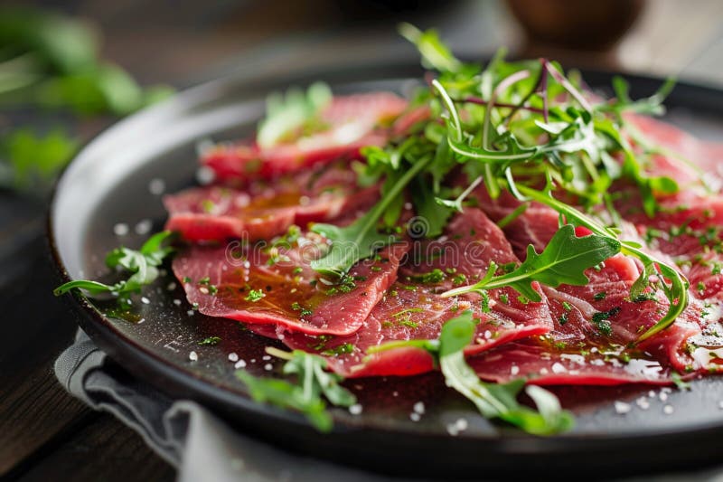 Italian Beef Carpaccio, Paper-thin Slices of Ultra-fresh Raw Beef Stock ...